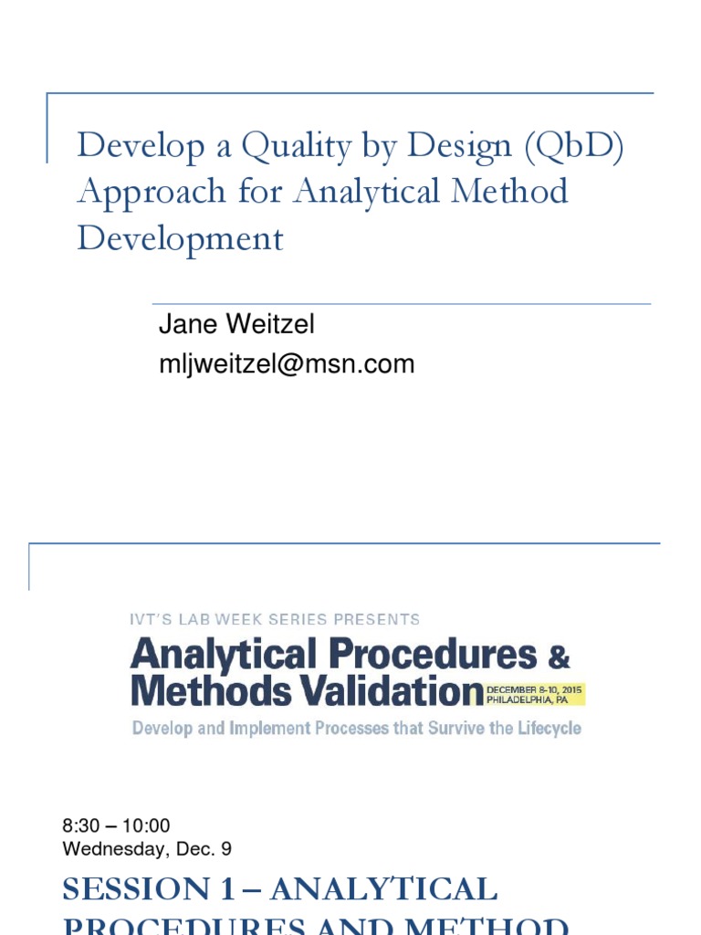 QbD Approach for Analytical Method Development | PDF | Normal Distribution | Accuracy And Precision