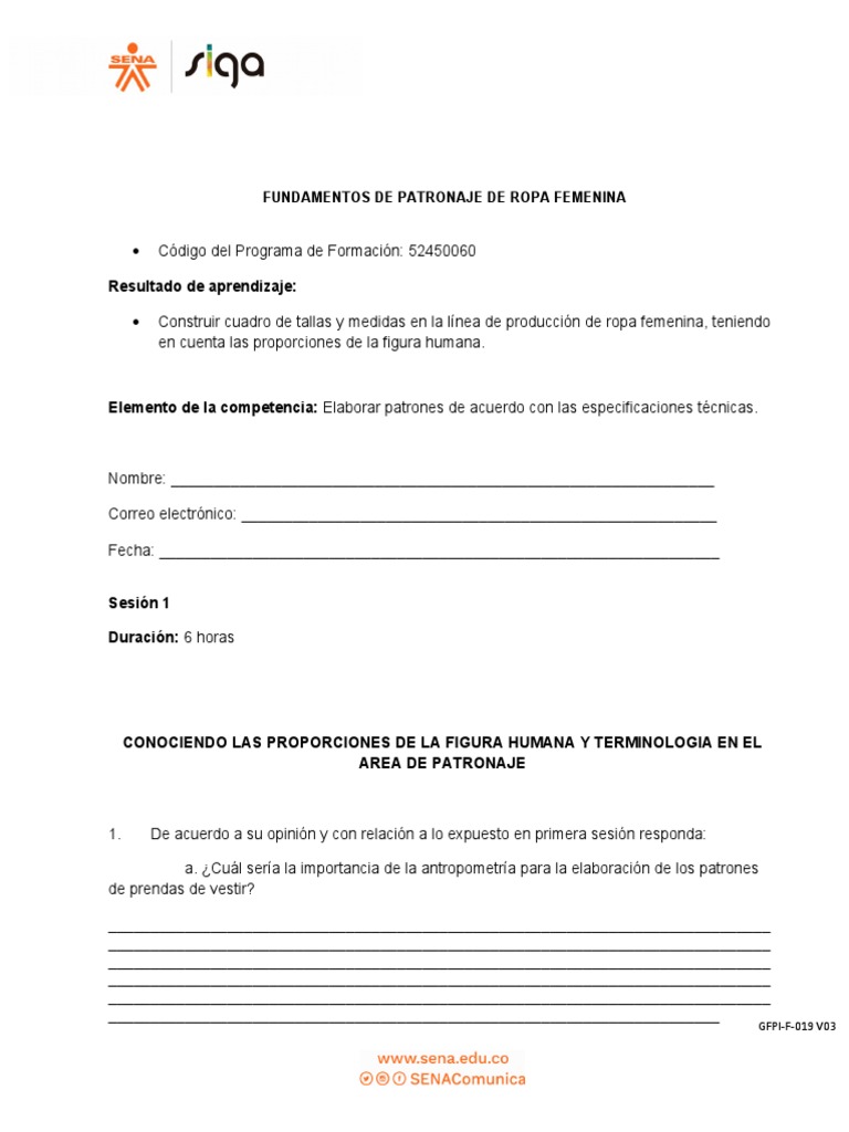 Actividad 1 Conociendo Las Proporciones de La Figura Humana y ...