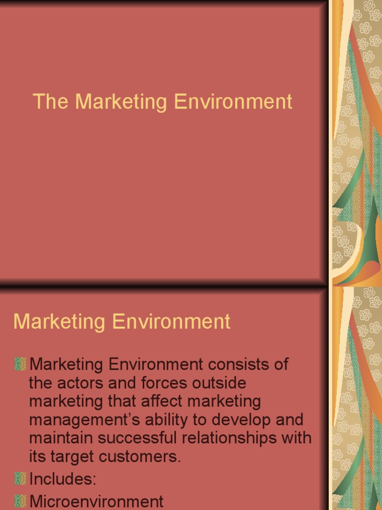 The Marketing Environment | PDF | Marketing | Business Economics