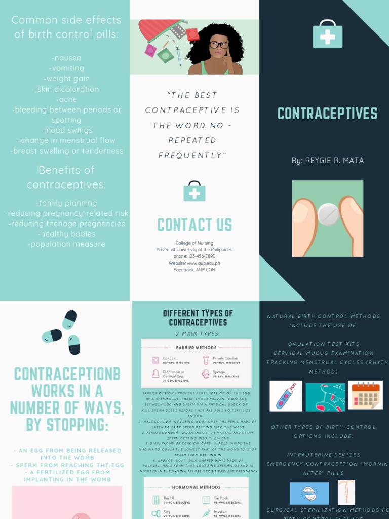 Contraceptives (Brochure) - Mata | PDF | Birth Control | Women's Health