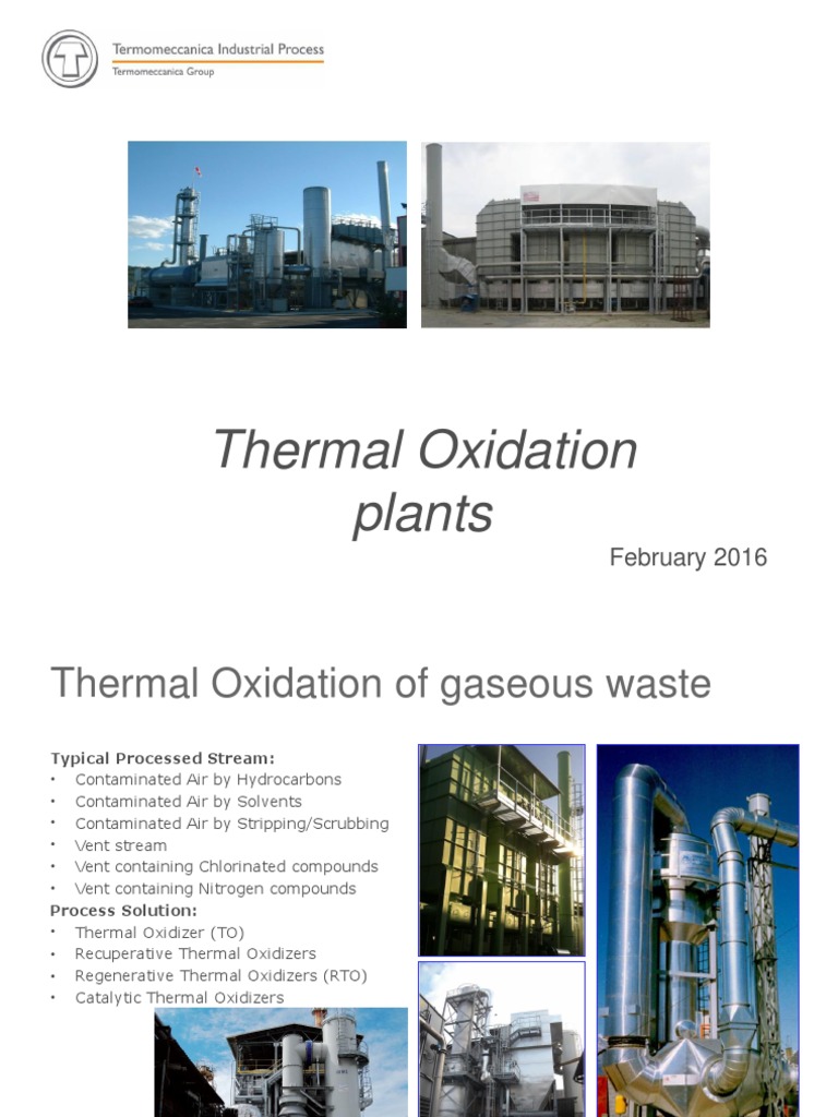 Thermal Oxidation Plants: February 2016 | PDF | Sewage Treatment ...