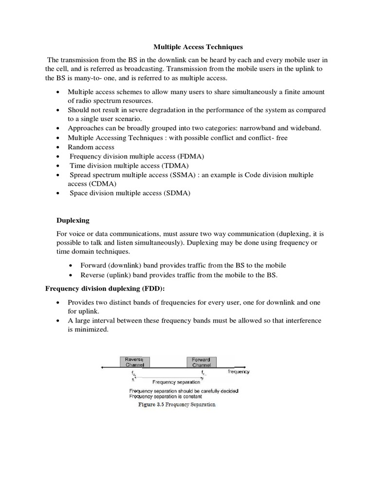 Multiple Accessing PDF | PDF | Channel Access Method | Duplex ...