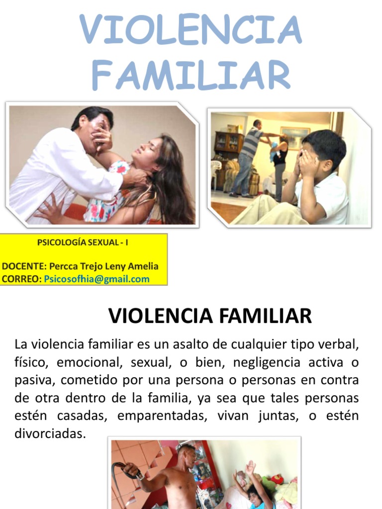 Tipos y Ciclo de la Violencia Familiar | PDF | Abuso infantil | Violencia
