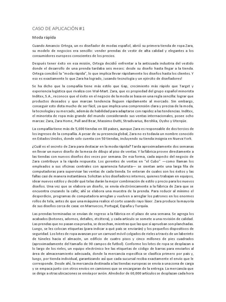 Estrategia de Moda Rápida de Zara | PDF | Bienes de consumo | Al por menor