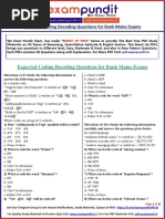 50 Coding Decoding Practice Questions | PDF