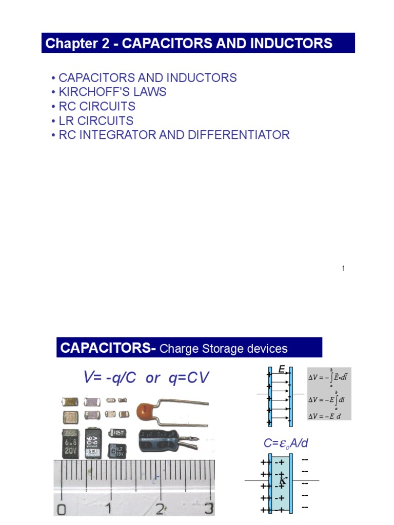 Chapter 2 - Capacitors and Inductors | PDF | Capacitor | Electromagnetism