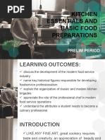 Kitchen Essentials and Basic Food Preparation | PDF