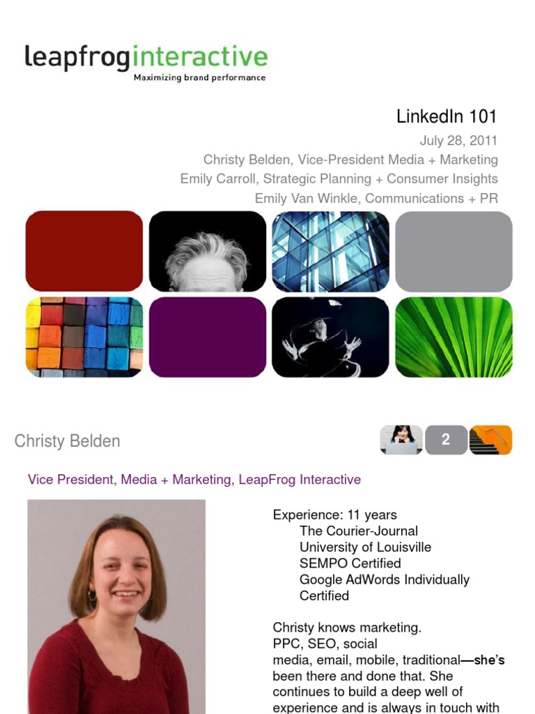 Linkedin 101 | PDF | Linked In | Social Media