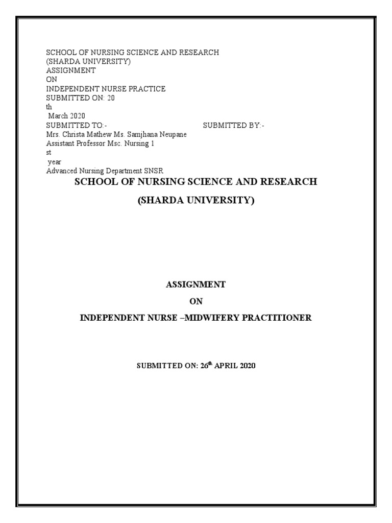 Independent Nurse Practice ANP | PDF | Nurse Practitioner | Nursing