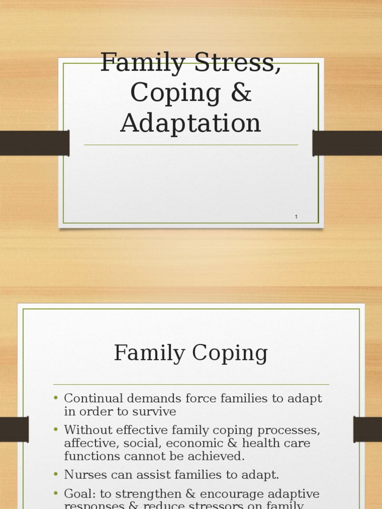 Family Stress Coping and Adaptation | PDF | Social Support | Stress ...