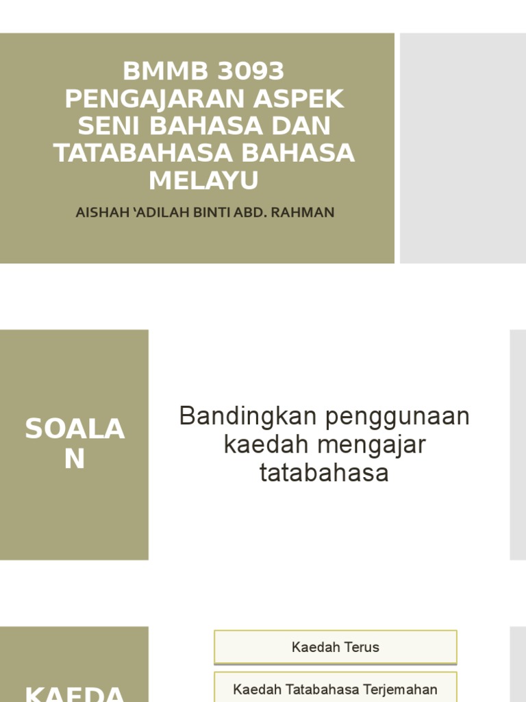 Kaedah Pengajaran | PDF