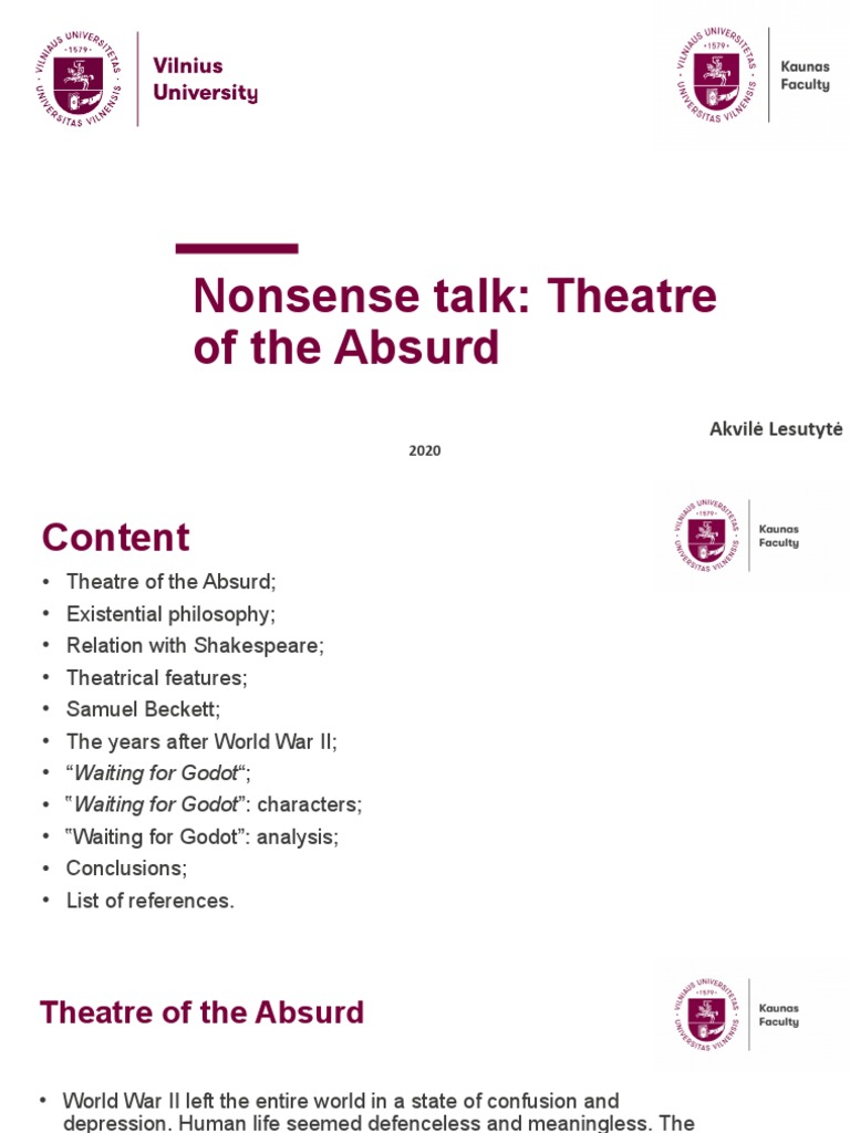 Theatre of The Absurd | PDF | Samuel Beckett | Existentialism