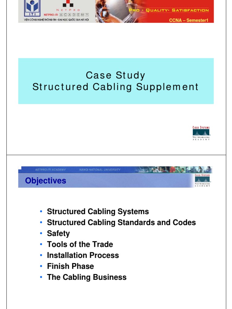CCNA1 CaseStudy Structured Cabling | PDF | High Voltage | Optical Fiber