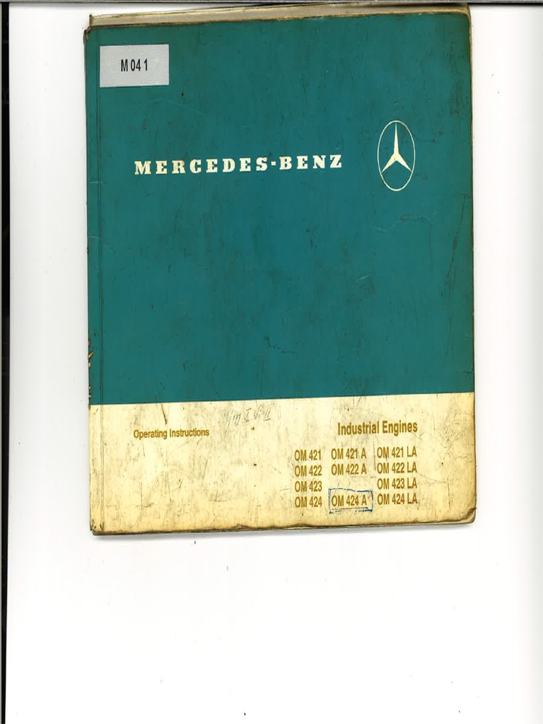 Mercedes Benz OM424A - Operating Manual | PDF