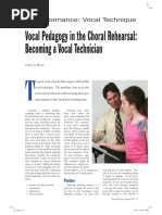 Choir Positioning for Optimal Sound | PDF | Singing | Choir