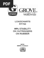 Rated Load Chart 50 Ton Tr-500xl-3 | PDF | Crane (Machine) | Tire