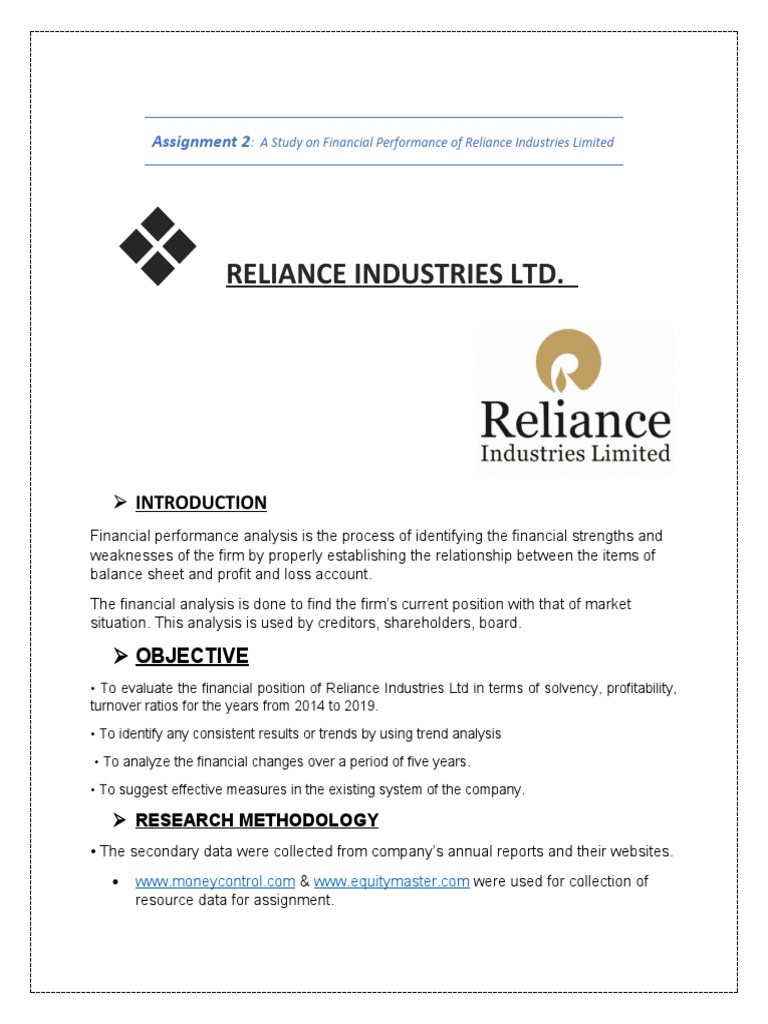 Reliance Industries LTD.: Assignment 2 | PDF | Equity (Finance ...