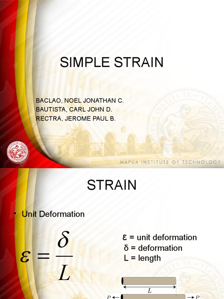 Simple Strain: Baclao, Noel Jonathan C. Bautista, Carl John D. Rectra, Jerome Paul B | PDF ...