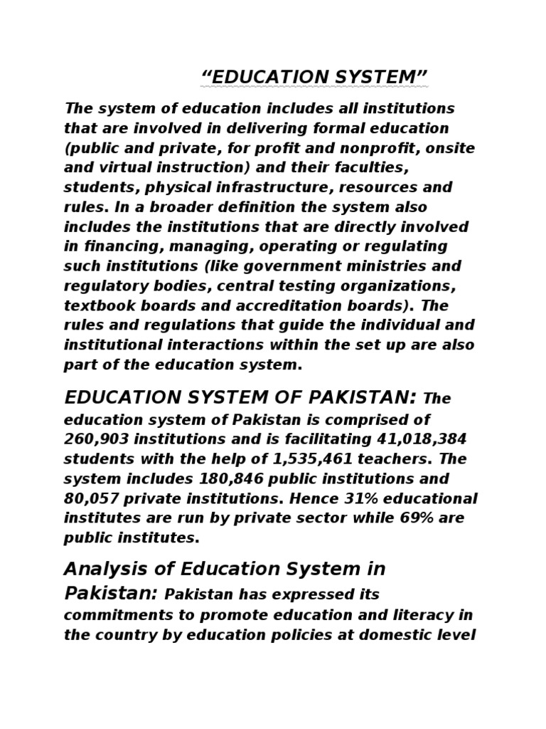 Education System | PDF