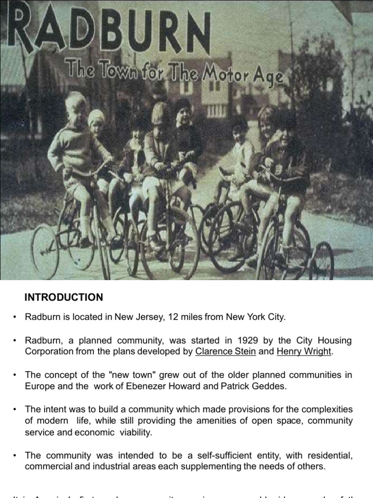 Radburn City PDF | PDF | Land Management | Urbanization