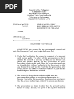 Demurrer To Evidence Sample Form | PDF | Evidence | Burden Of Proof (Law)