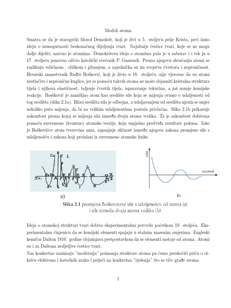 Fizika (Modeli Atoma) PDF | PDF