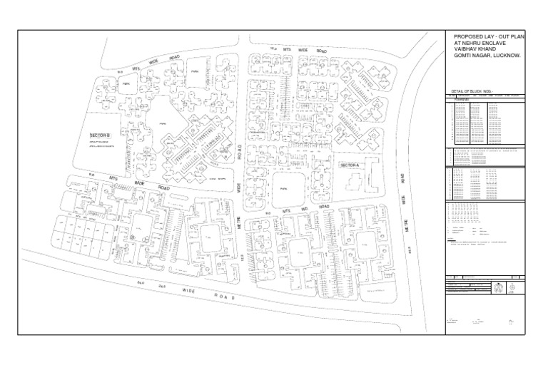 Proposed Lay - Out Plan at Nehru Enclave Vaibhav Khand Gomti Nagar ...