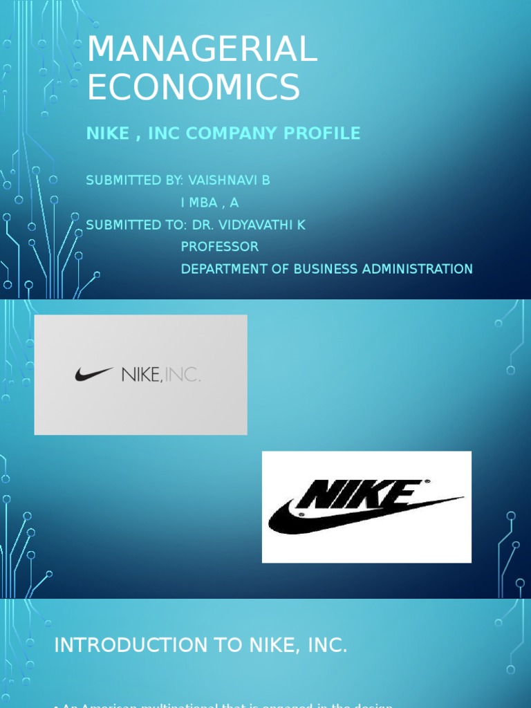 Managerial Economics: Nike, Inc Company Profile | PDF | Nike | Clothing
