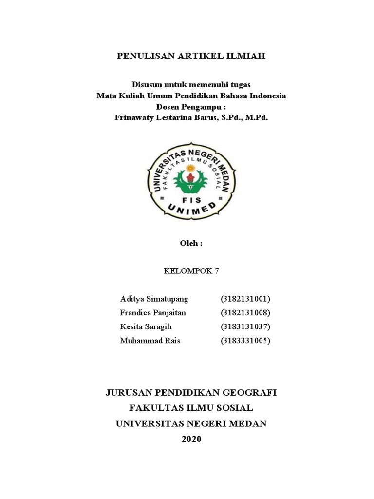 Penulisan Artikel Ilmiah (Kelompok 7) | PDF