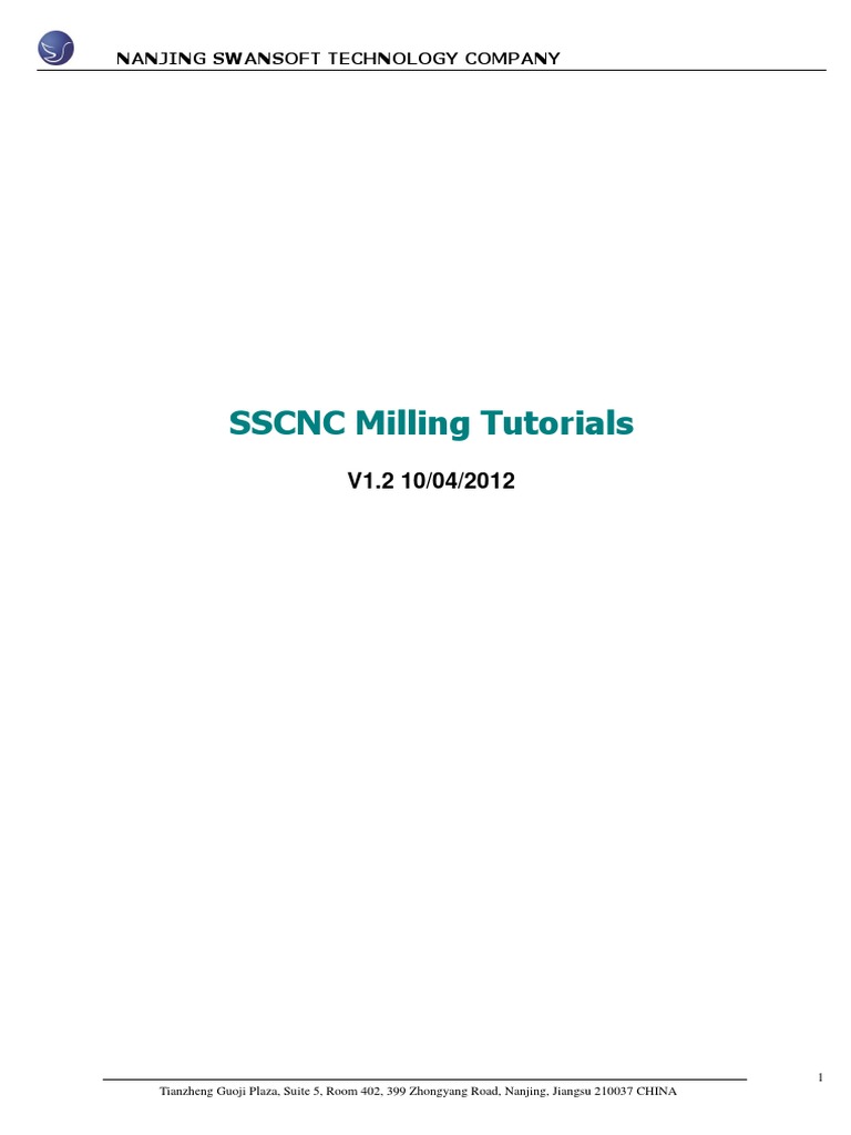 2dokumen - Tips - SSCNC Milling Tutorial Swansoft Technology Company ...