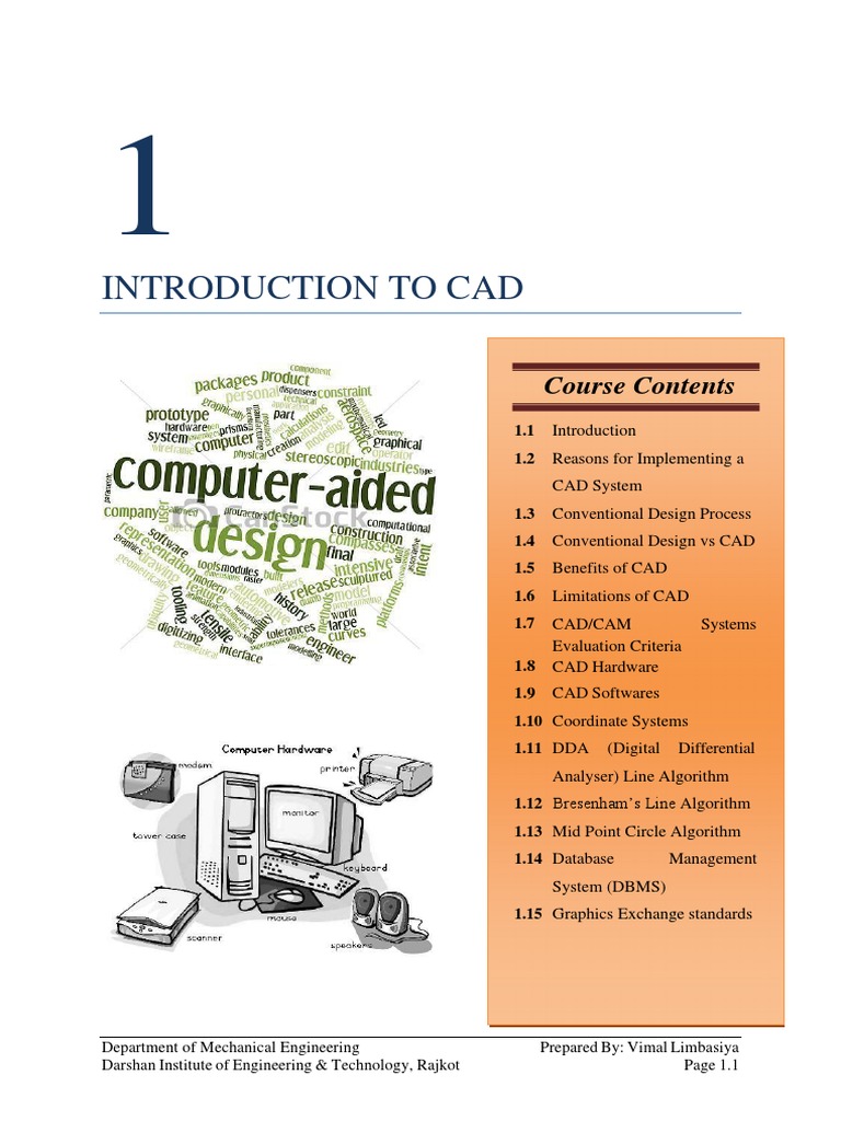 Introduction to CAD Systems | PDF | Computer Aided Design | Printer (Computing)