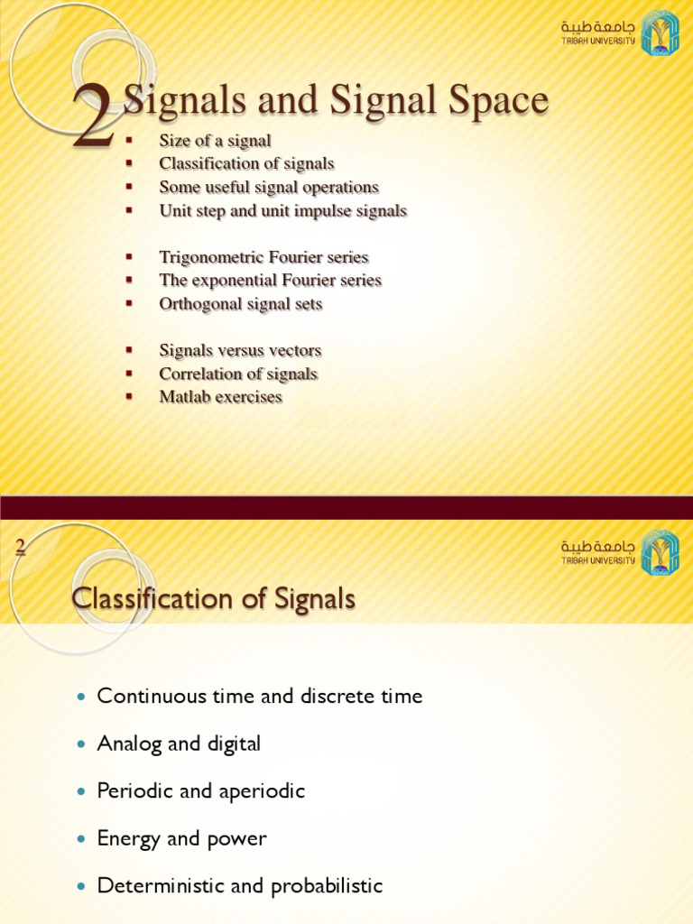 02 (Ch2) Signals | PDF | Discrete Time And Continuous Time | Fourier Series
