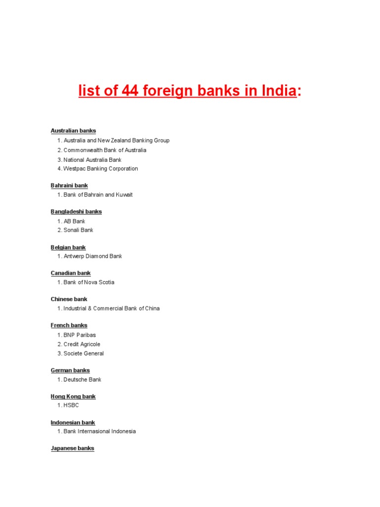 List of Banks | PDF | Financial Services Companies | Banking