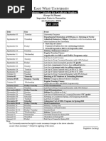 East West University Fall 2024 Calendar | PDF | Academic Term