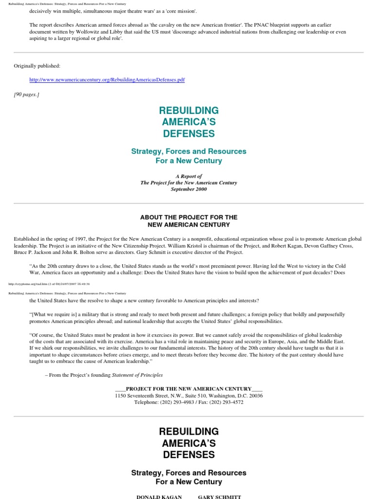 Rebuilding America Defenses | PDF | International Relations | Military