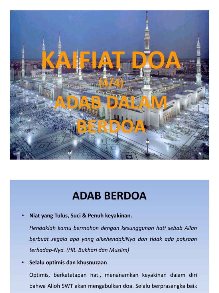 Adab Berdoa | PDF