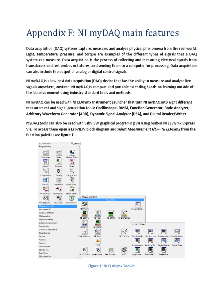 An Introduction to the Main Features and Virtual Instruments of the NI ...