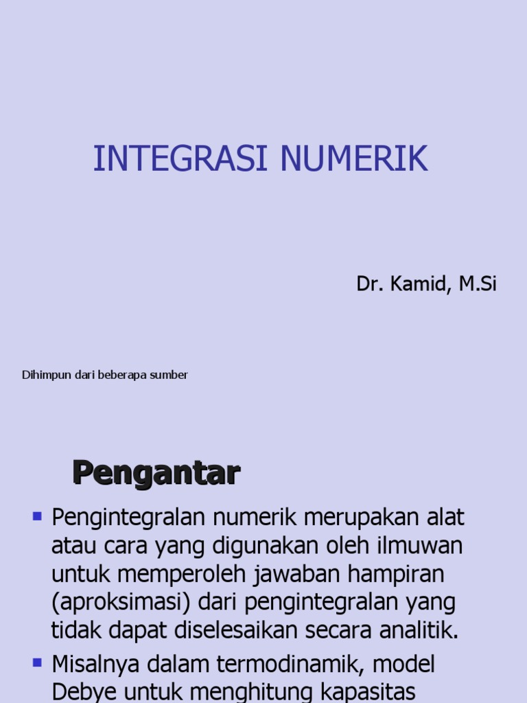Integrasi Numerik-ES | PDF