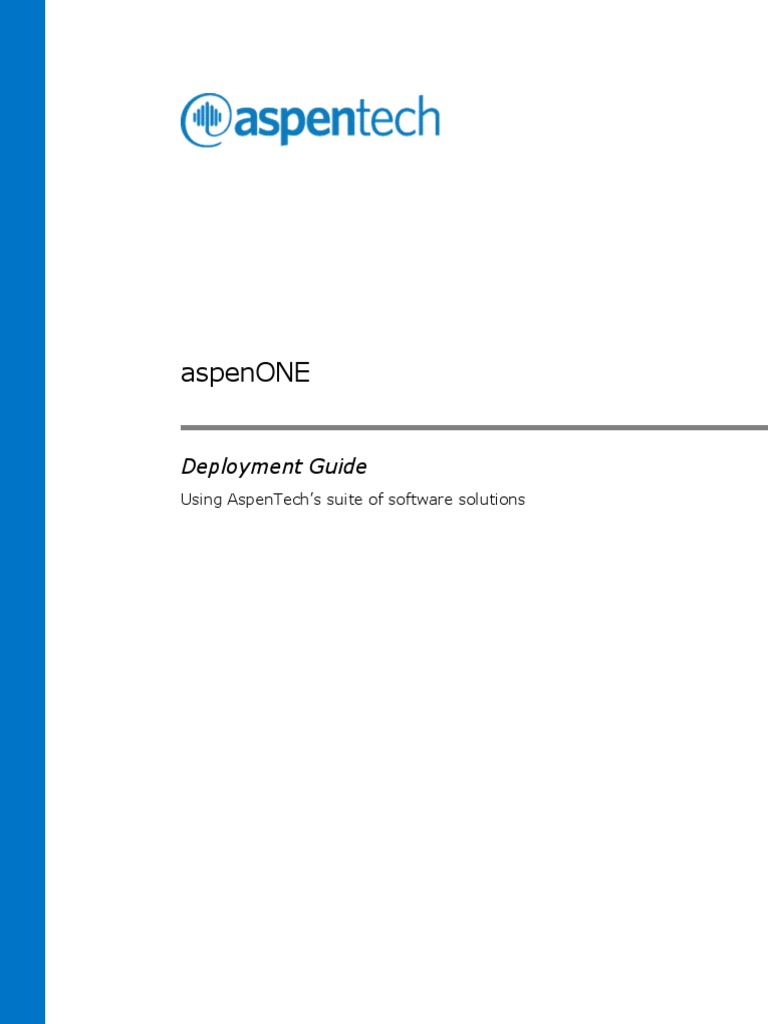 Aspenone: Deployment Guide | PDF | Installation (Computer Programs ...