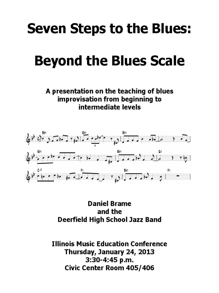 7 Steps Blues Scales PDF | PDF | Lead Sheet | Jazz
