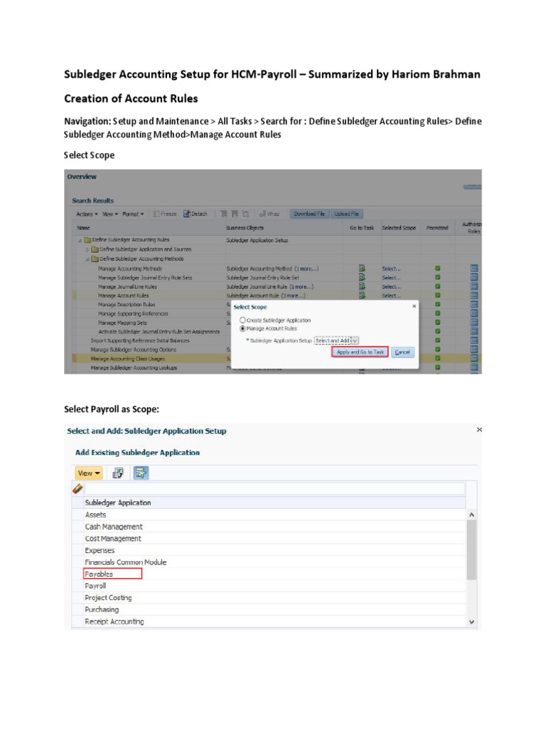 Sub Ledger Setup For Payroll | PDF | Debits And Credits | Accounting