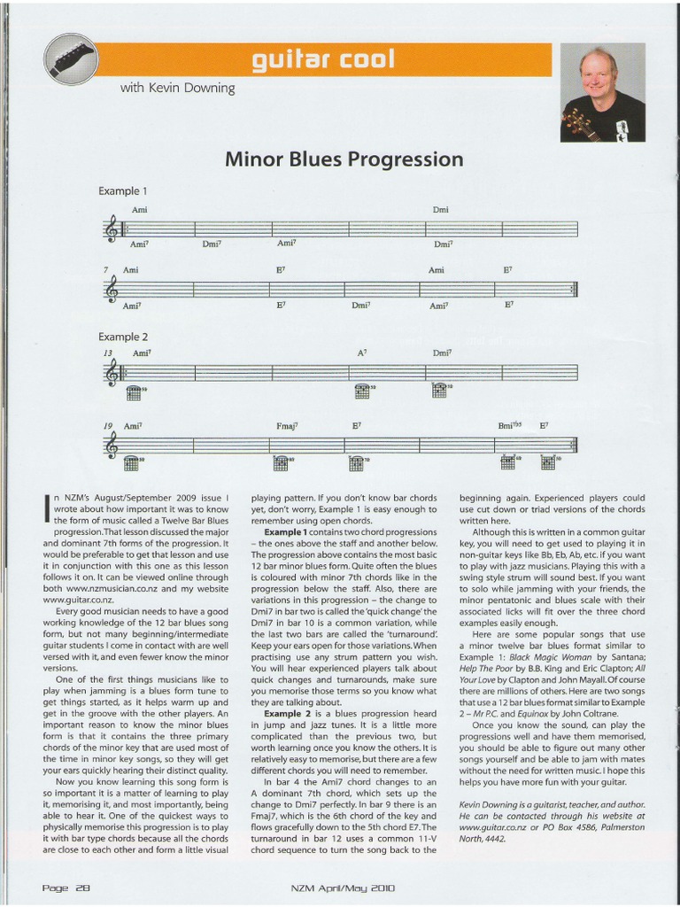 The Minor Blues Progression PDF | PDF | Blues | Music Theory