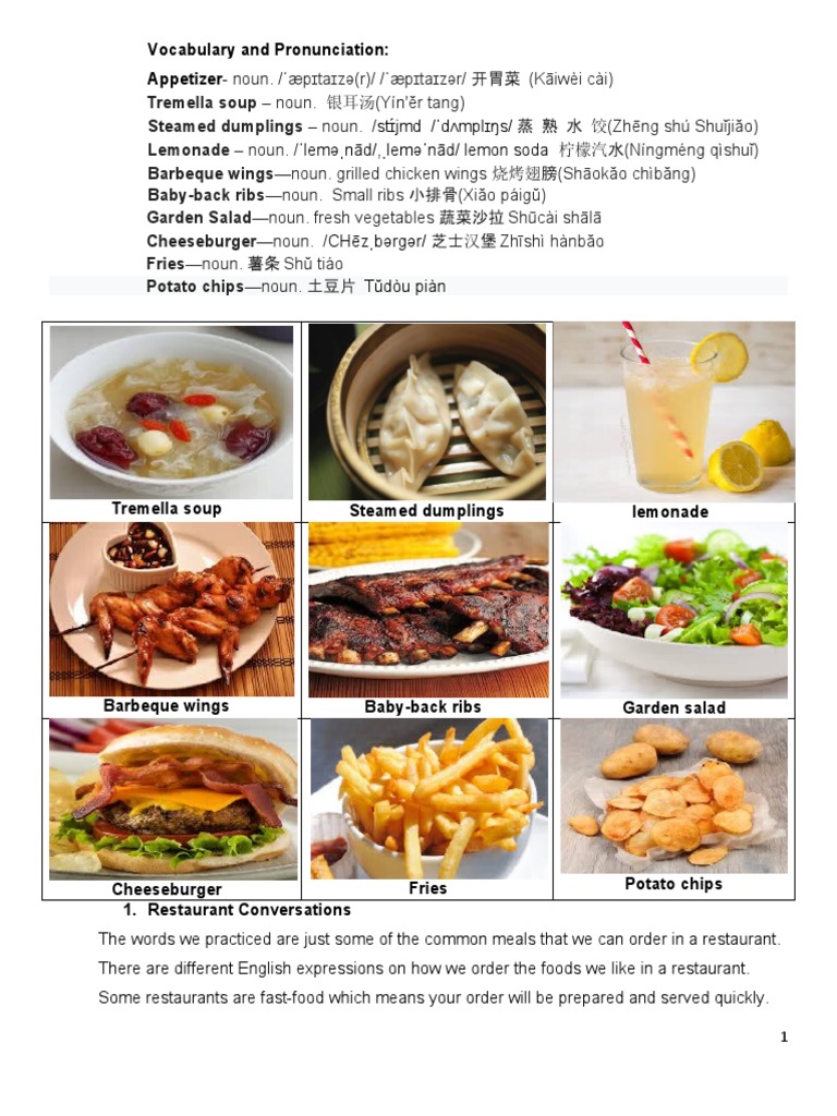 2 Learners Copy Restaurant Conversations | PDF | Waiting Staff ...