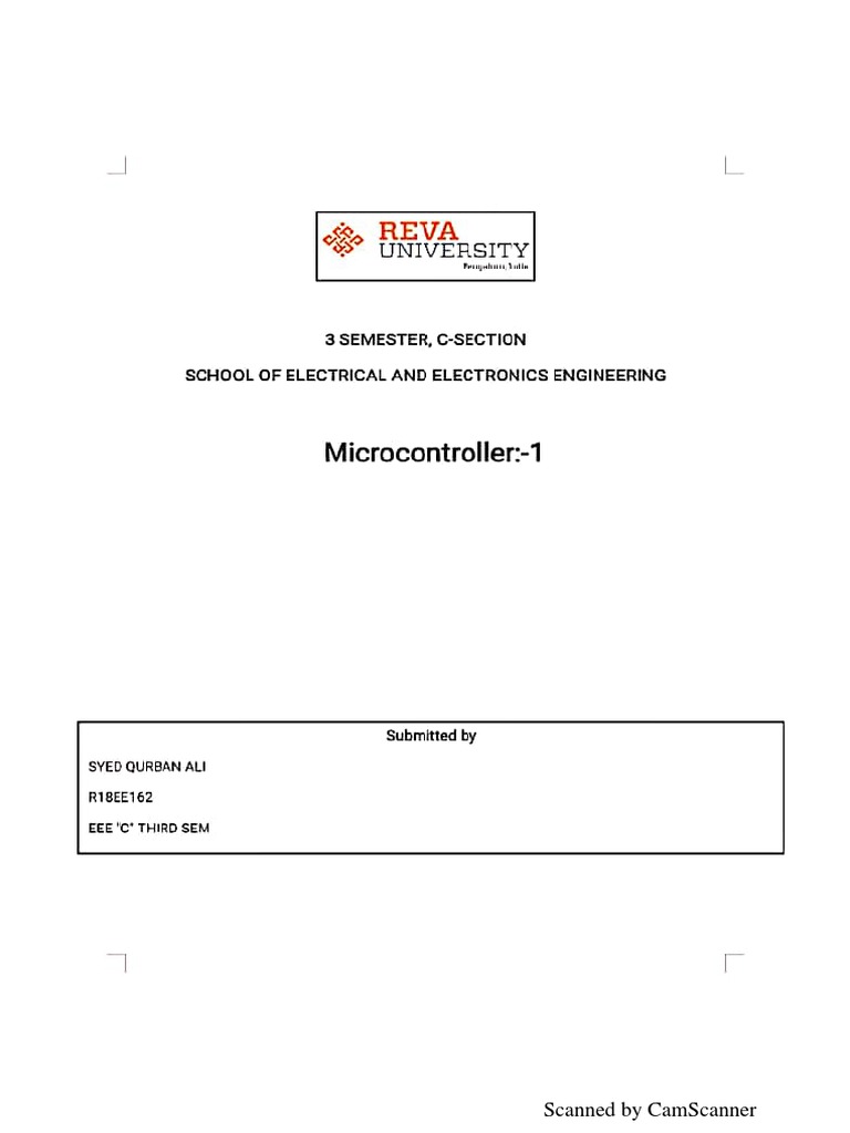 MICROCONTROLLER | PDF
