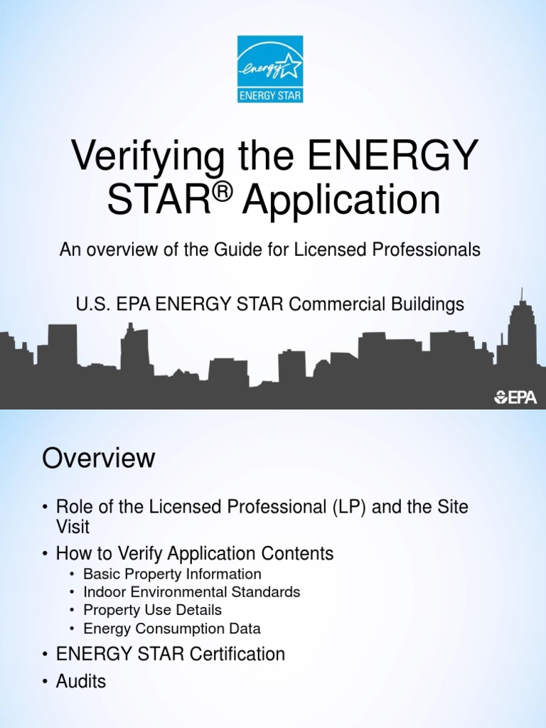 Verifying The ENERGY STAR Certification Application - March 2020 | PDF ...