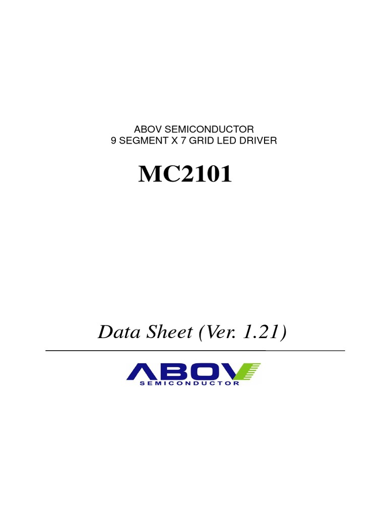 MC2101 TM1628 PDF | PDF | Integrated Circuit | Input/Output