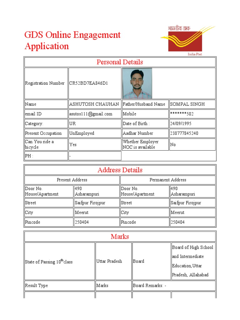 GDS Online Engagement Application: Personal Details | PDF | Government ...