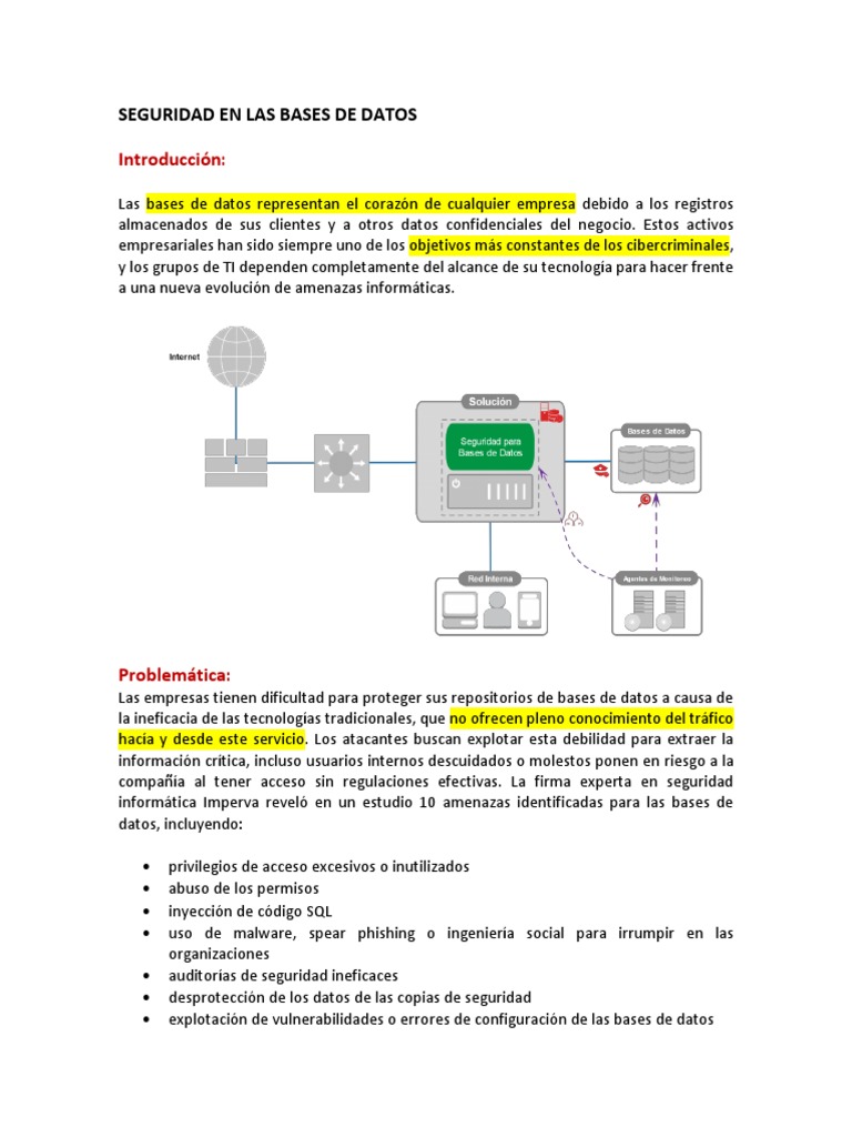 Seguridad en Bases de Datos PDF | PDF | Vulnerabilidad (informática ...