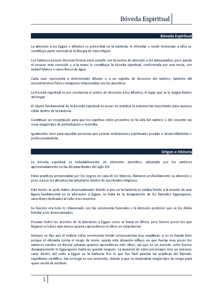 Bóveda Espiritual | PDF