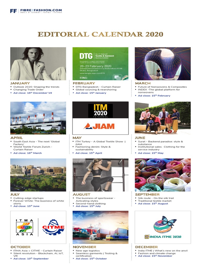 Editorial Calendar For 2020 | PDF
